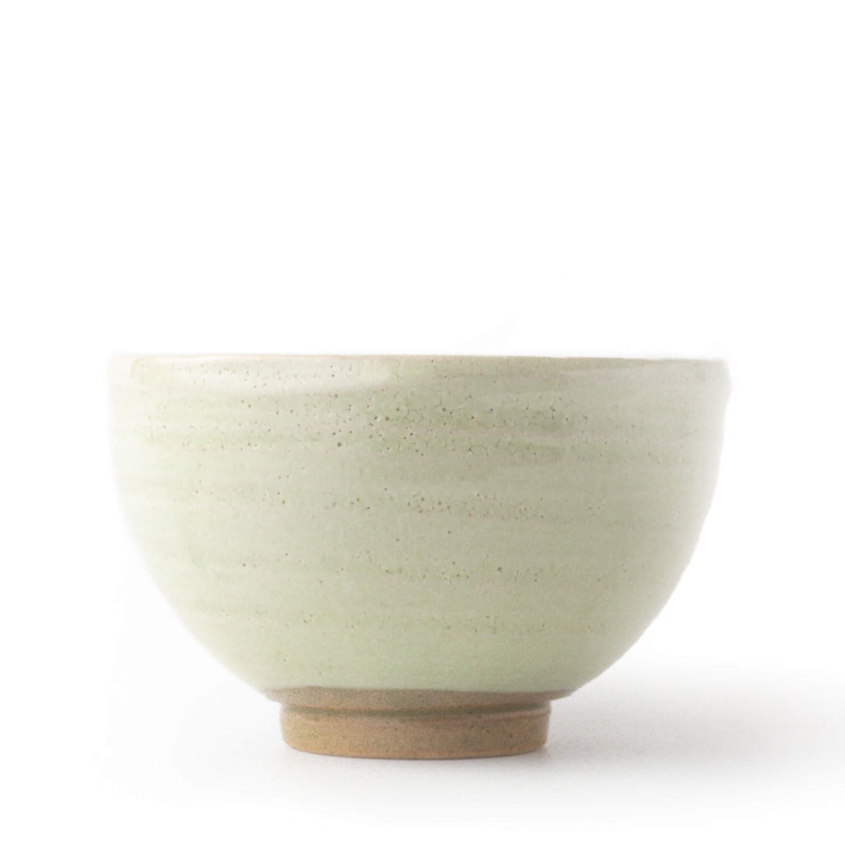 Matcha Schale HAKU: Kōhiki-Rissglasur, klassische Wan-nari Schalenform